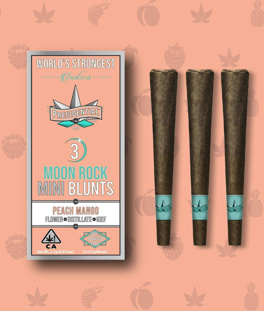 Presidential Pee-Wee Moon Rock Mini Blunts -Peach Mango-(2.1g ...