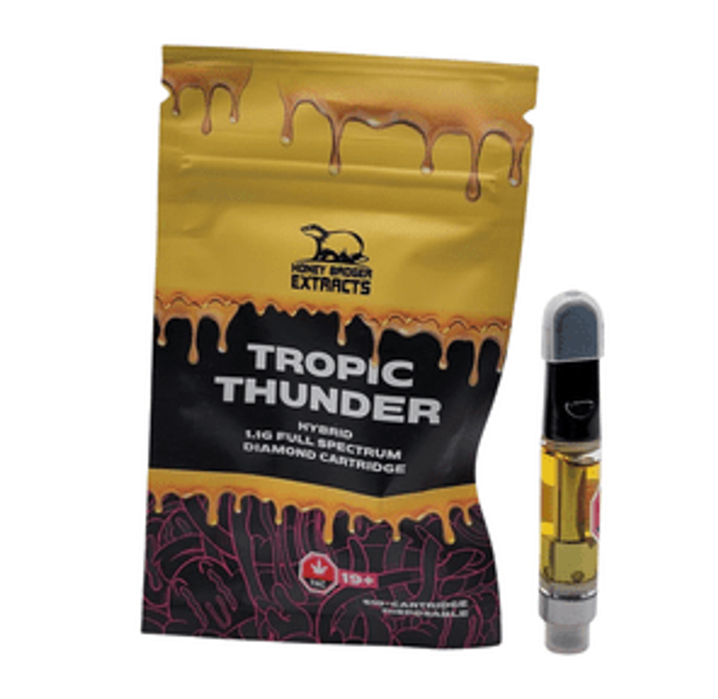 Tropic Thunder 1g Liquid Diamond Cartridge by Honey Badger | Cafe ...