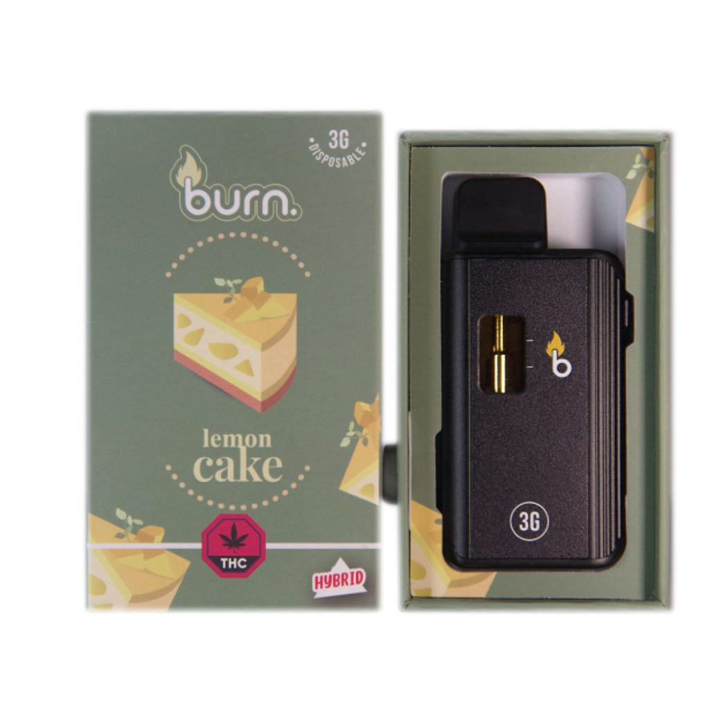 Burn Disposable Vapes – Lemon Cake (sativa Dominant) (3 Gram) | the ...