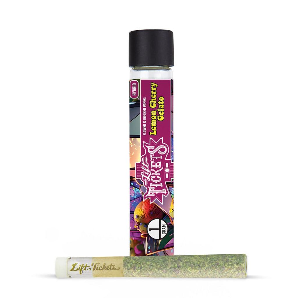 Infused Glass Tip Pre-Roll: Lemon Cherry Gelato 1g Joint | Lift Tickets ...