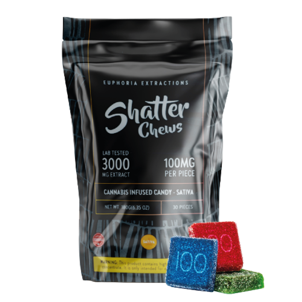 Sativa 3000mg Shatter Chews - Party Pack | Euphoria Extractions ...