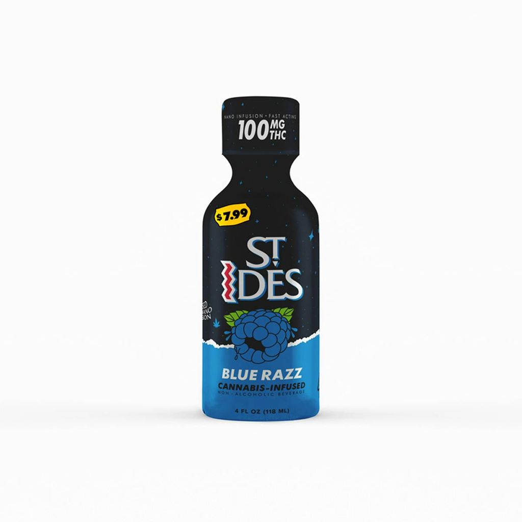 Blue Razz 100mg Shot | St Ides | Leafythings