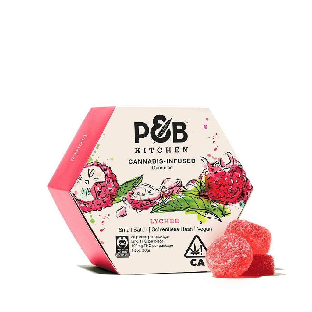 Lychee Solventless Hash Gummies | P&b Kitchen | Leafythings