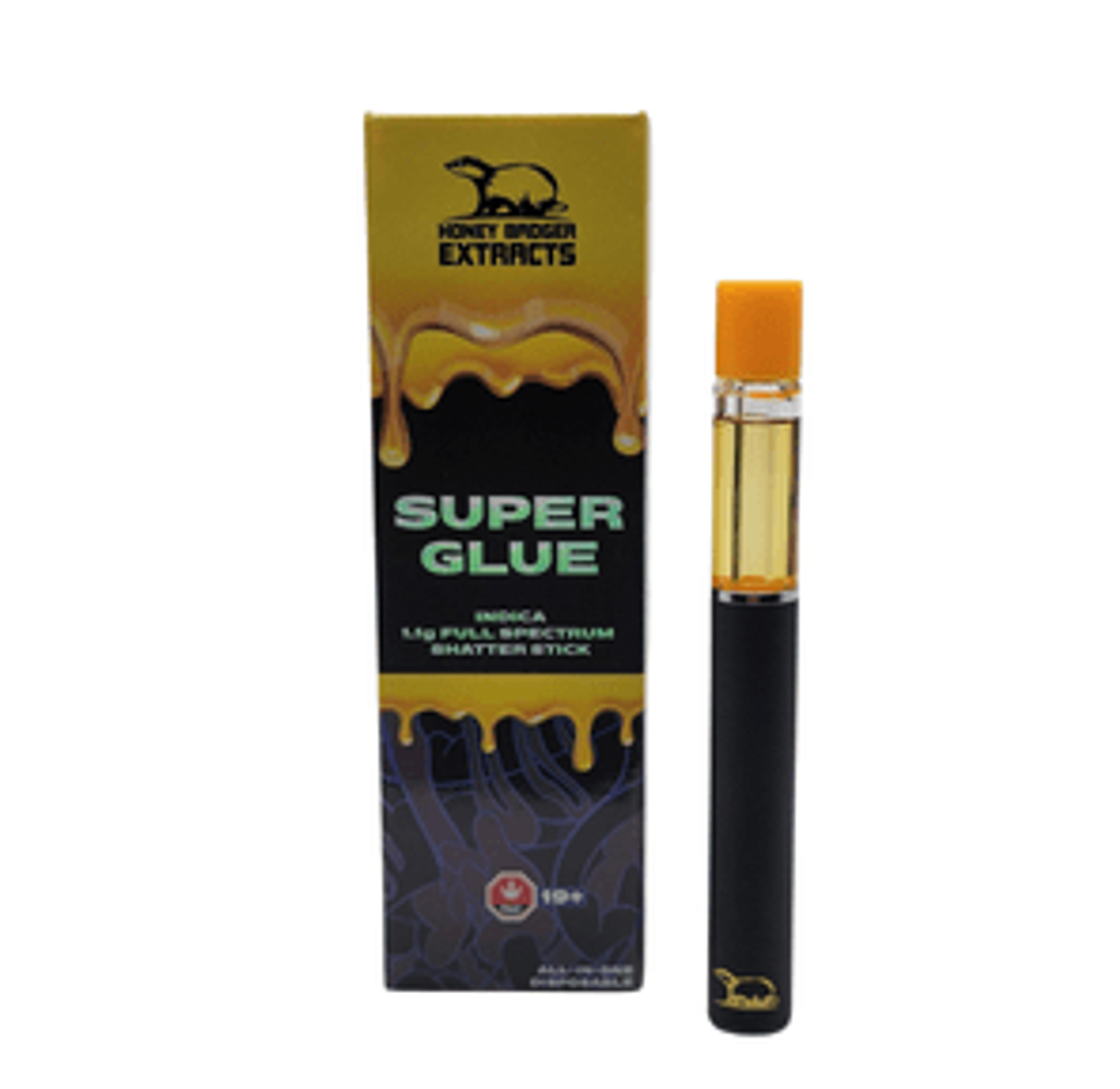 Super Glue - 1.1g Disposable Shatter Pen by Honey Badger | Cafe Delivery - Scarborough | Leafythings