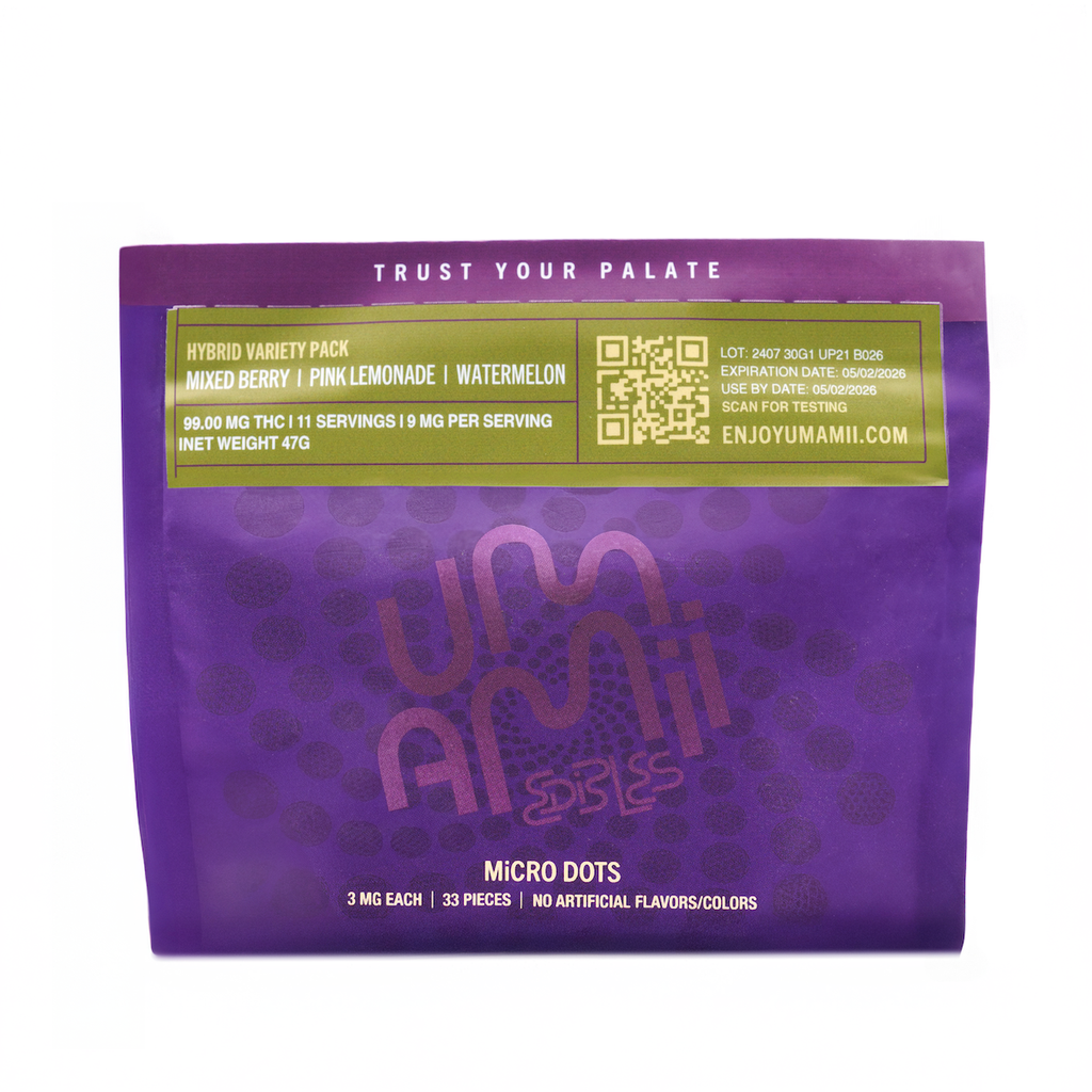 Sour Indica 3mg Microdot Gummies 33 Pack | Umamii | Nyc Bud | Leafythings