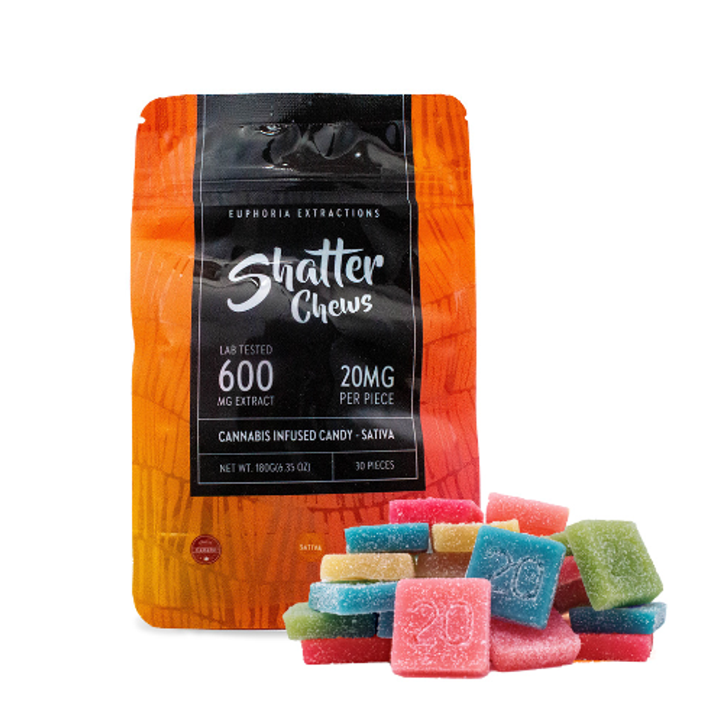 Sativa Shatter Chews - 600mg Party Pack | Euphoria Extractions ...