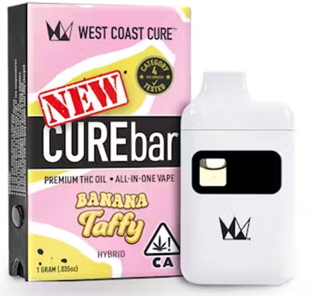 West Coast Cure - Disposable - Curebar 2.0 - Banana Taffy - 1g | the ...