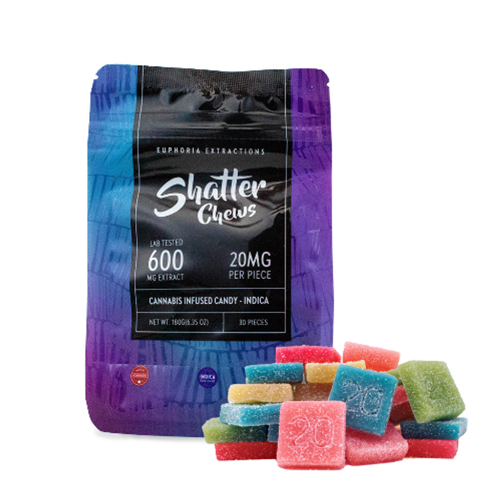 Indica 600mg Shatter Chews - Party Pack | Euphoria Extractions ...