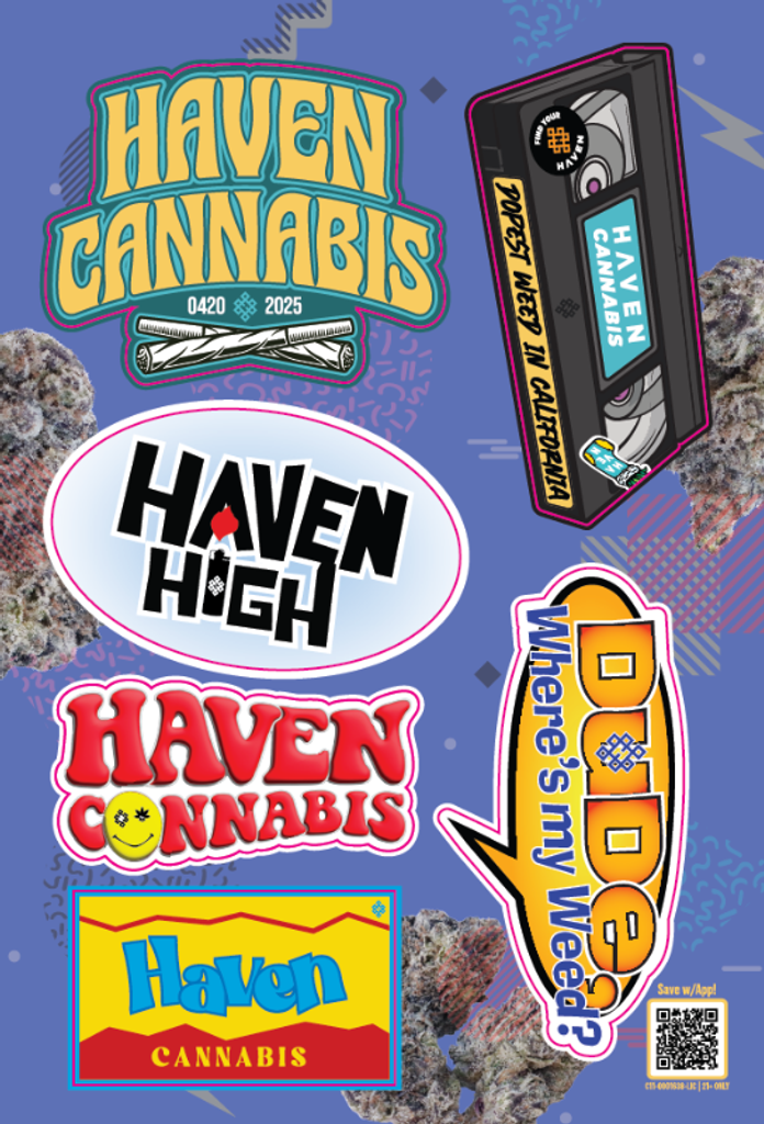 Limited Edition - 420 Sticker Sheet | Haven Cannabis Marijuana and Weed ...