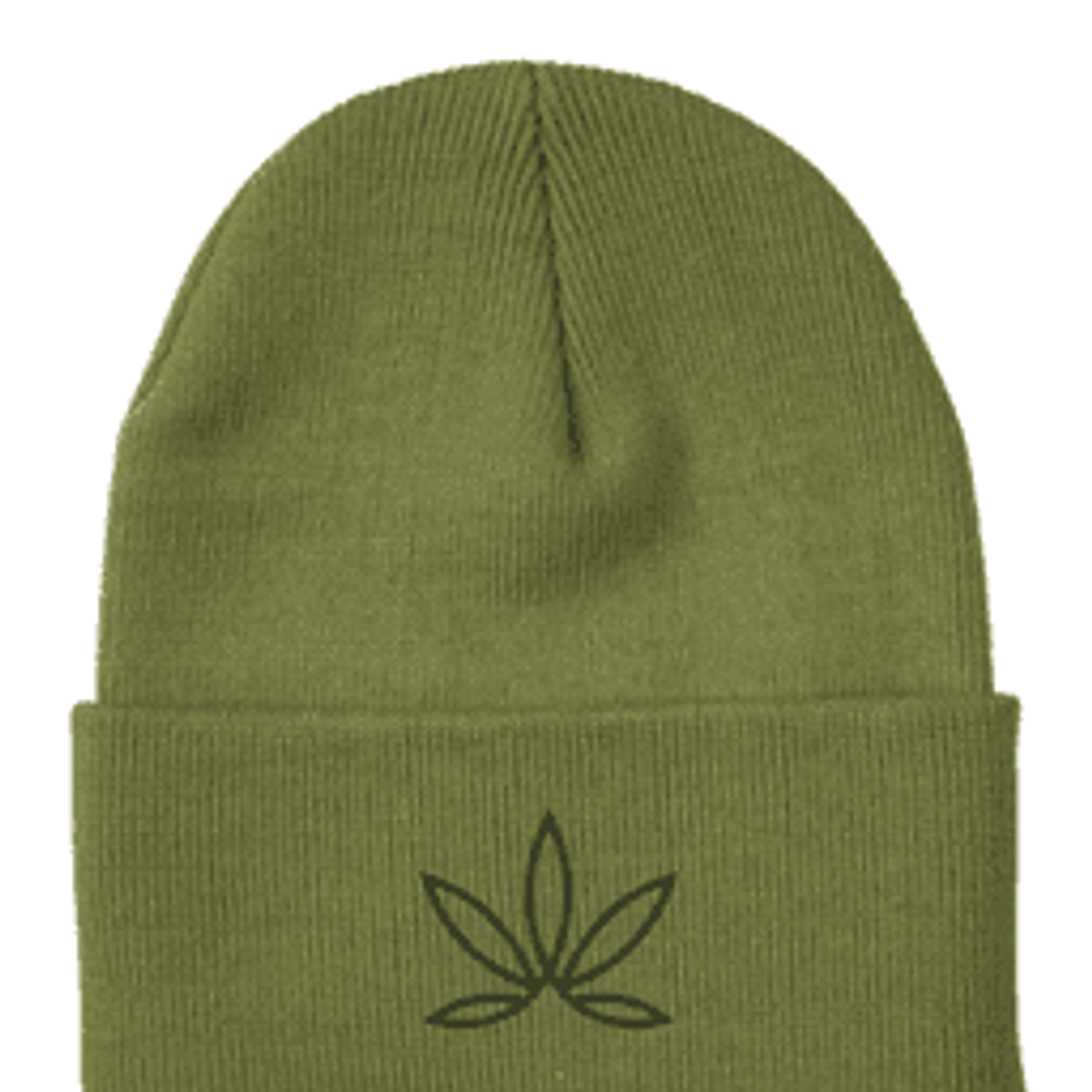 Cafe Knit Hat Toque Green With Green Embroidery | Cafe 68 Fort York ...