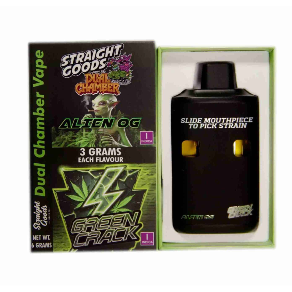Straight Goods Dual Chamber Vape – Alien Og + Green Crack (3 Grams + 3 ...