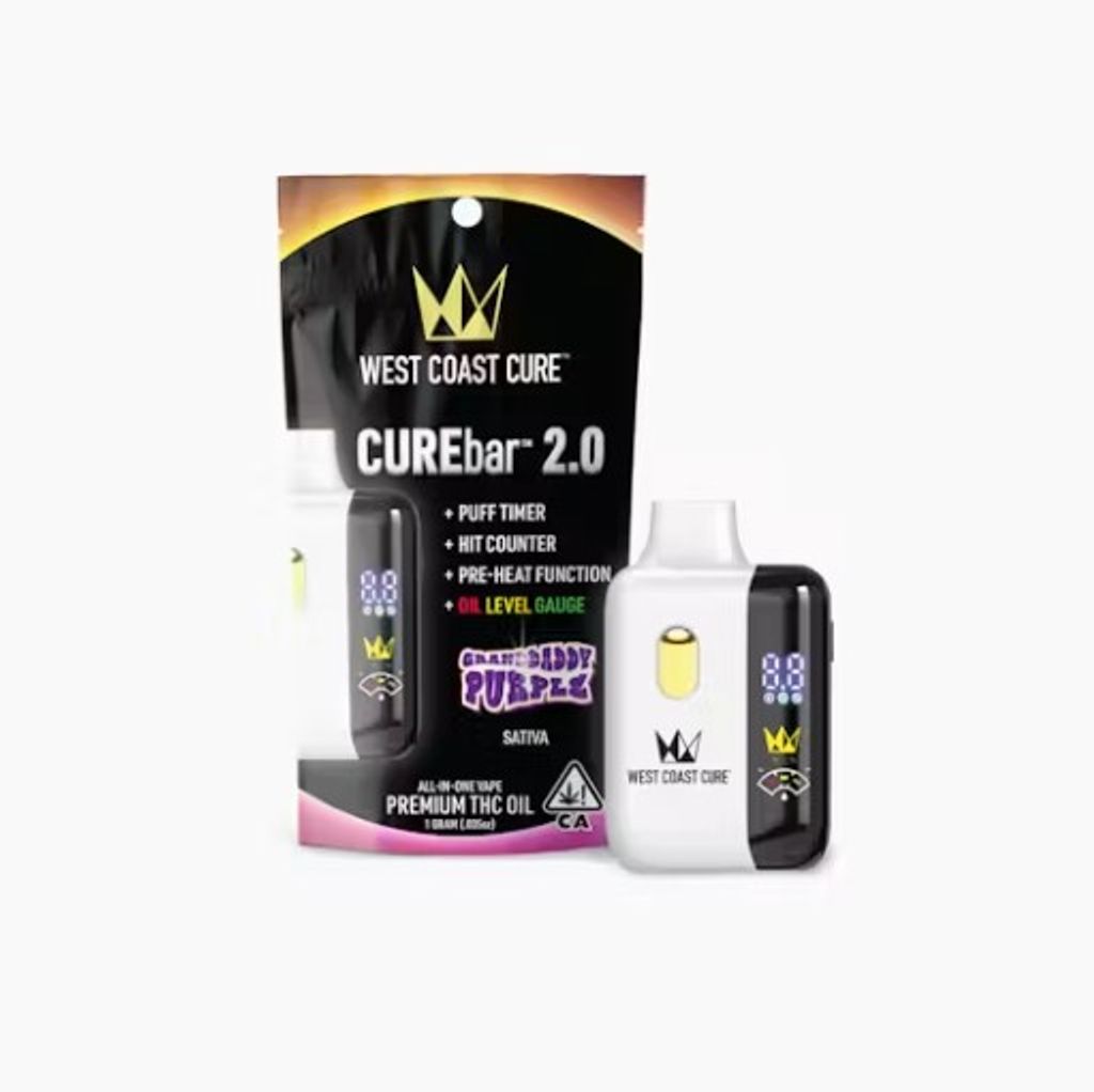 West Coast Cure - Disposable - Granddaddy Purple - Cure Bar 2.0 - 1g ...