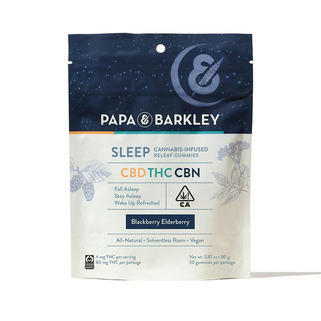 Blackberry Elderberry Sleep Releaf Cbn Gummies | Papa & Barkley ...