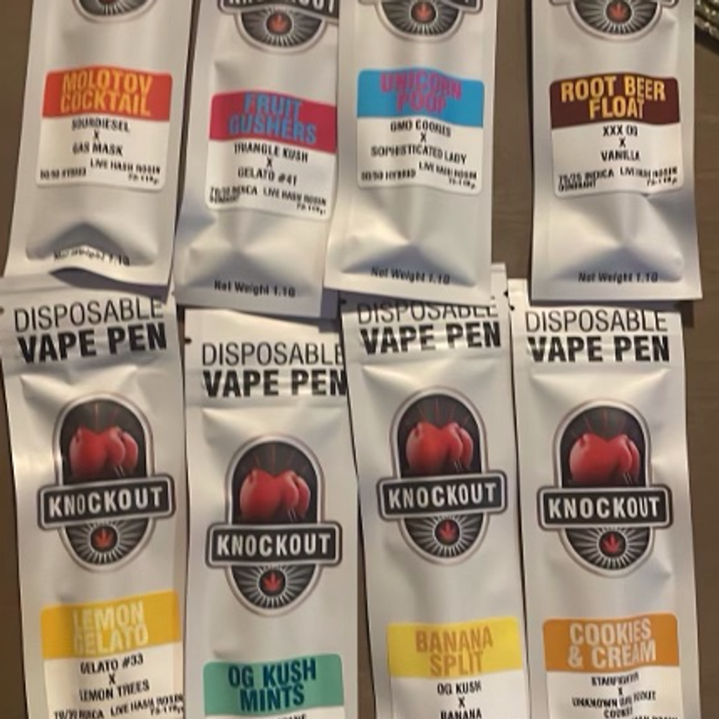 🥊knockout Hash Rosin Disposable Vape Pens | Grassstation | Leafythings