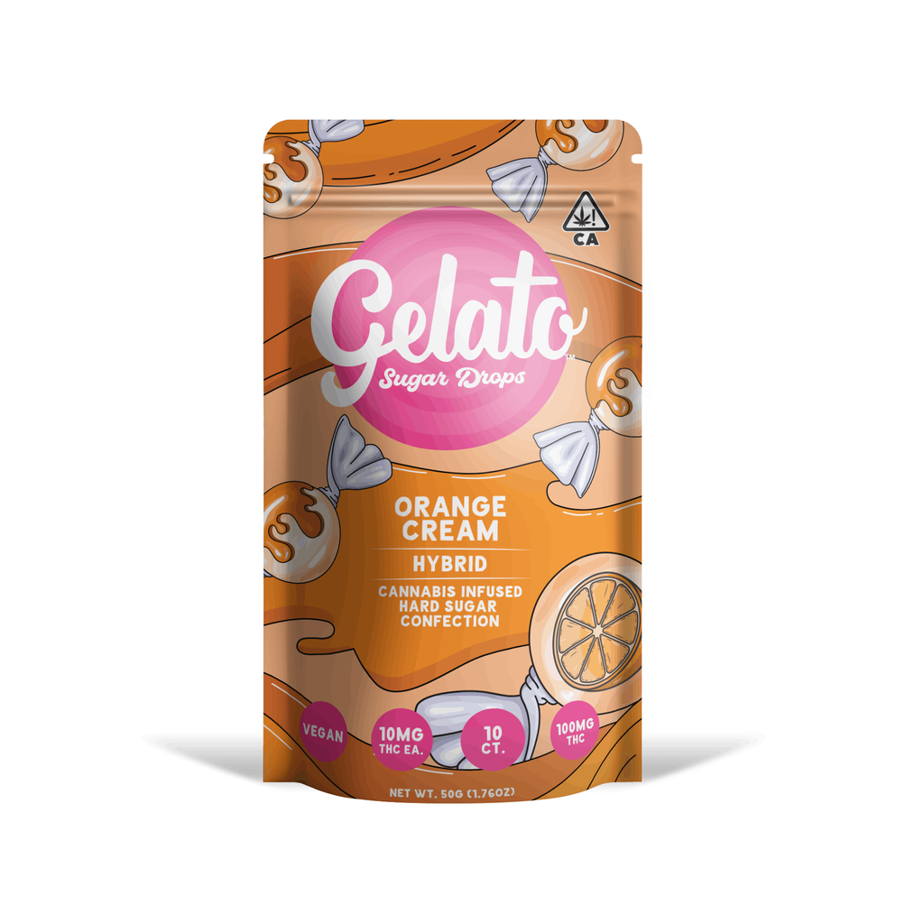 Orange Cream Sugar Drops 100mg | Gelato | Leafythings