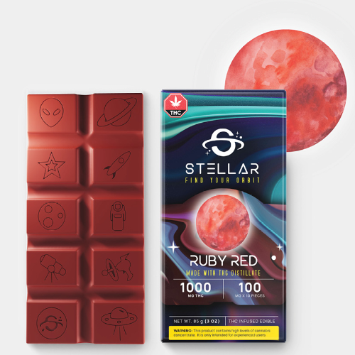 Ruby Red Chocolate Bar - 1000mg | Stellar Edibles | Leafythings