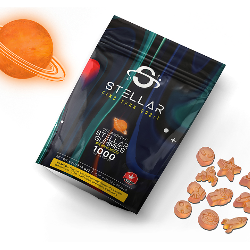 Creamsicle Galaxy Gummies - 1000mg | Stellar Edibles | Leafythings