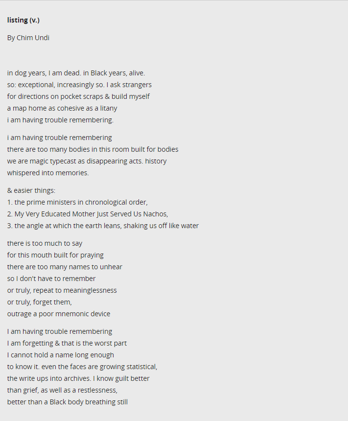 Future 40 Finalist Uses Poem to Describe Systemic Anti-Black Racism ...